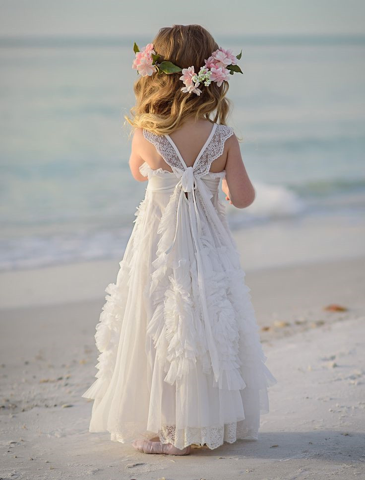 Princess White Long Flower Girl Dress On Luulla
